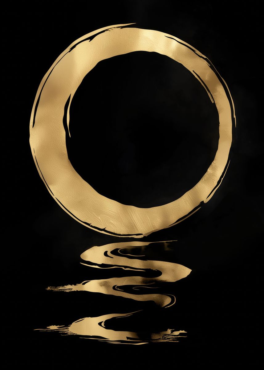 'Enso Circle Calligraphy' Poster, picture, metal print, paint by ...