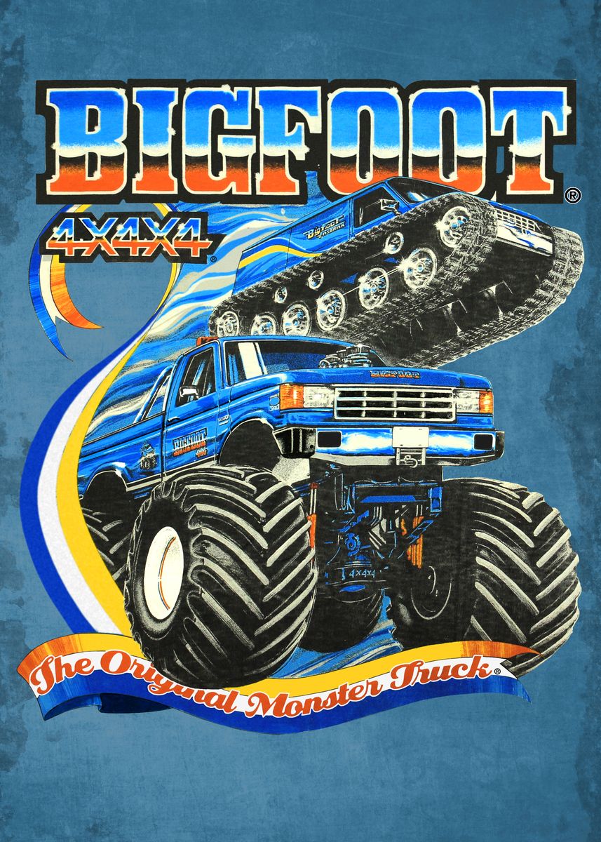 'Monster Truck Graphic 13' Poster, picture, metal print, paint by ...