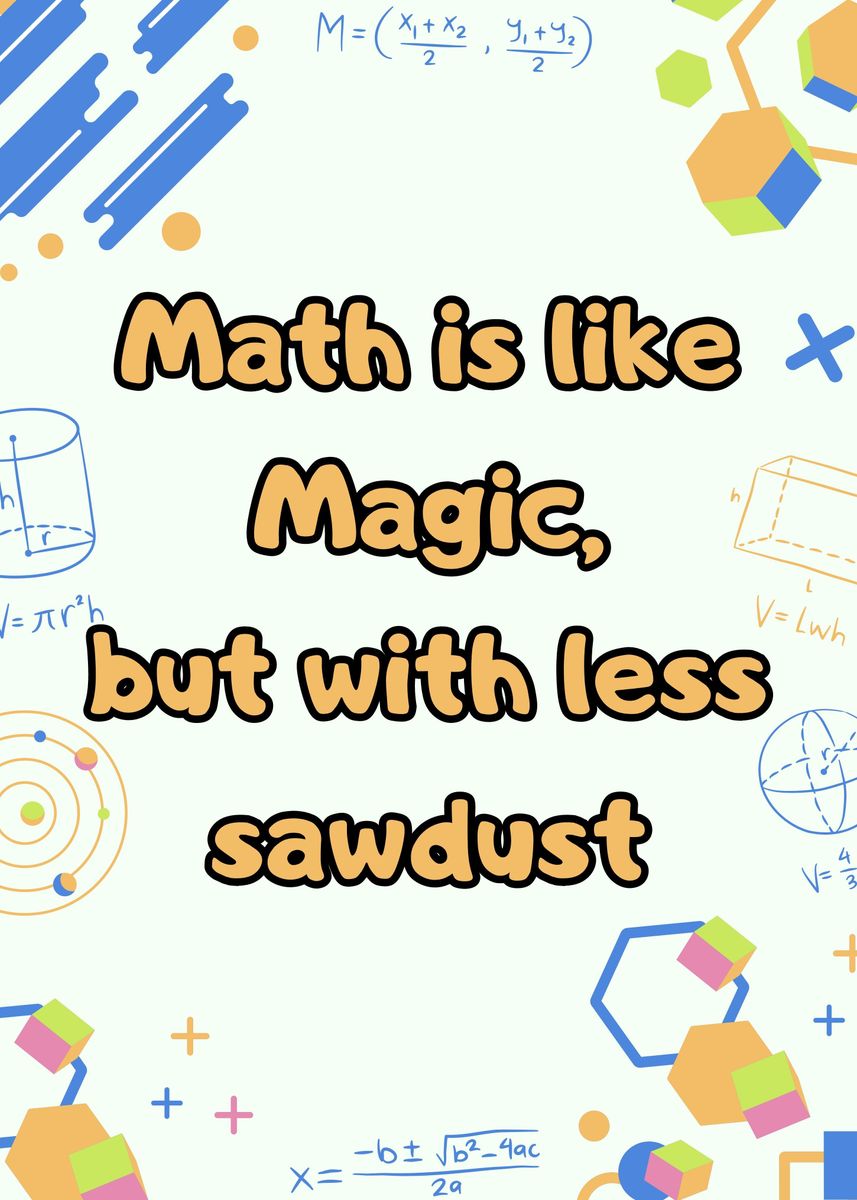 'Magical Math' Poster, picture, metal print, paint by AKAI AS | Displate