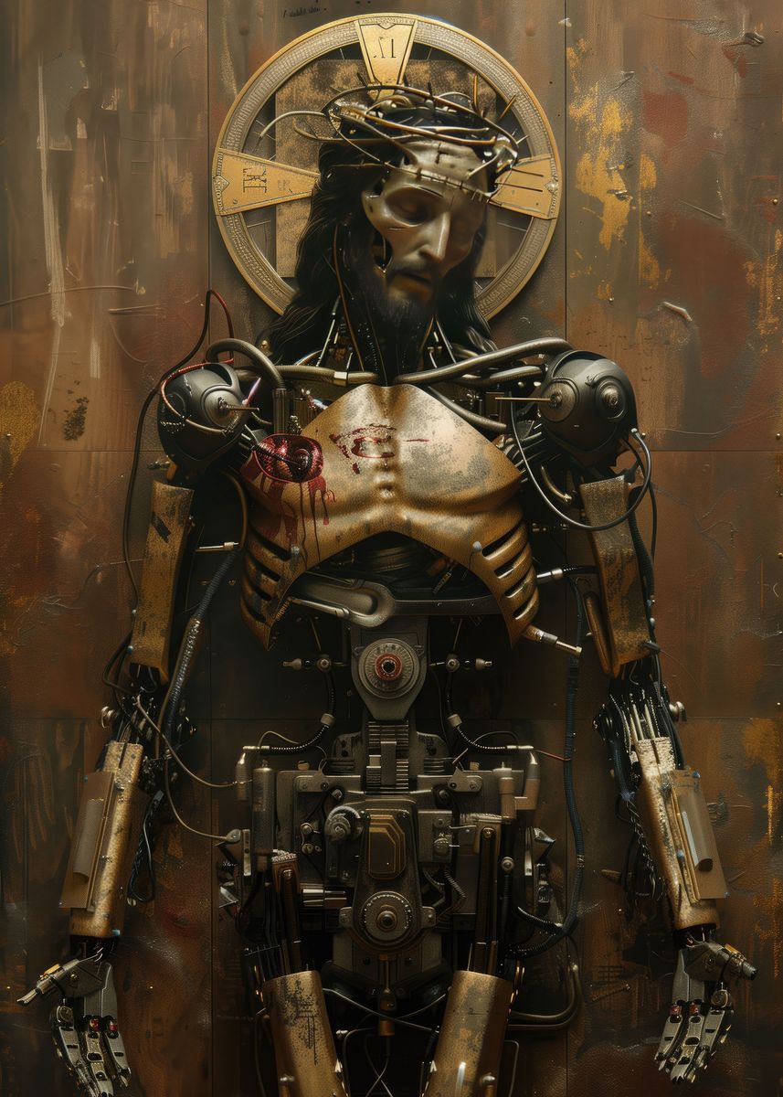 'Mechanical Jesus' Poster, picture, metal print, paint by Jensen Art Co ...