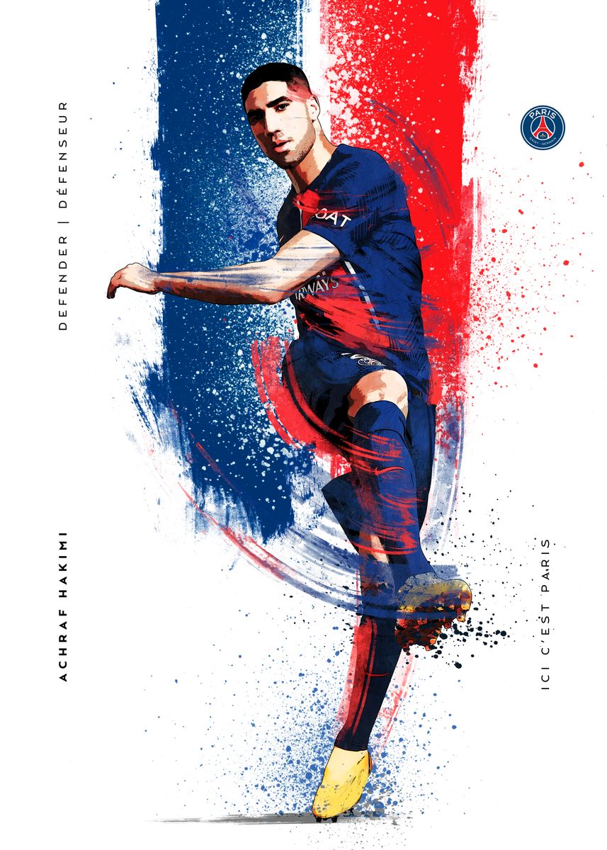'Hakimi Home Kit 2024' Poster, picture, metal print, paint by Paris ...