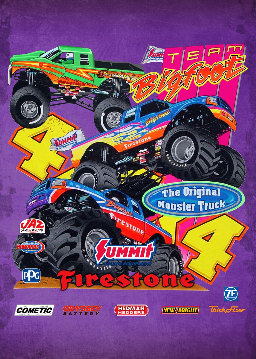 'Monster Truck Graphic 11' Poster, picture, metal print, paint by ...