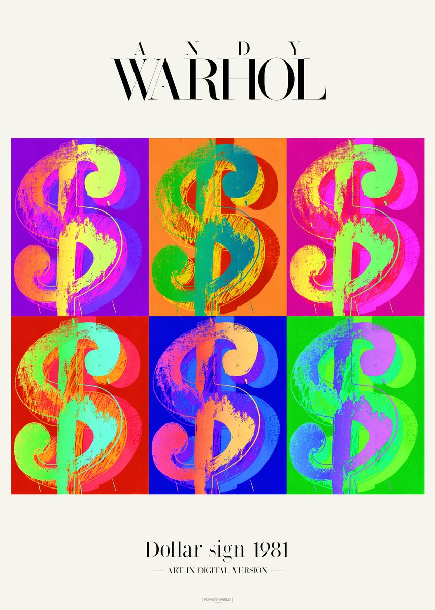 'DOLLAR SIGN POSTER' Poster, picture, metal print, paint by POP ART ...