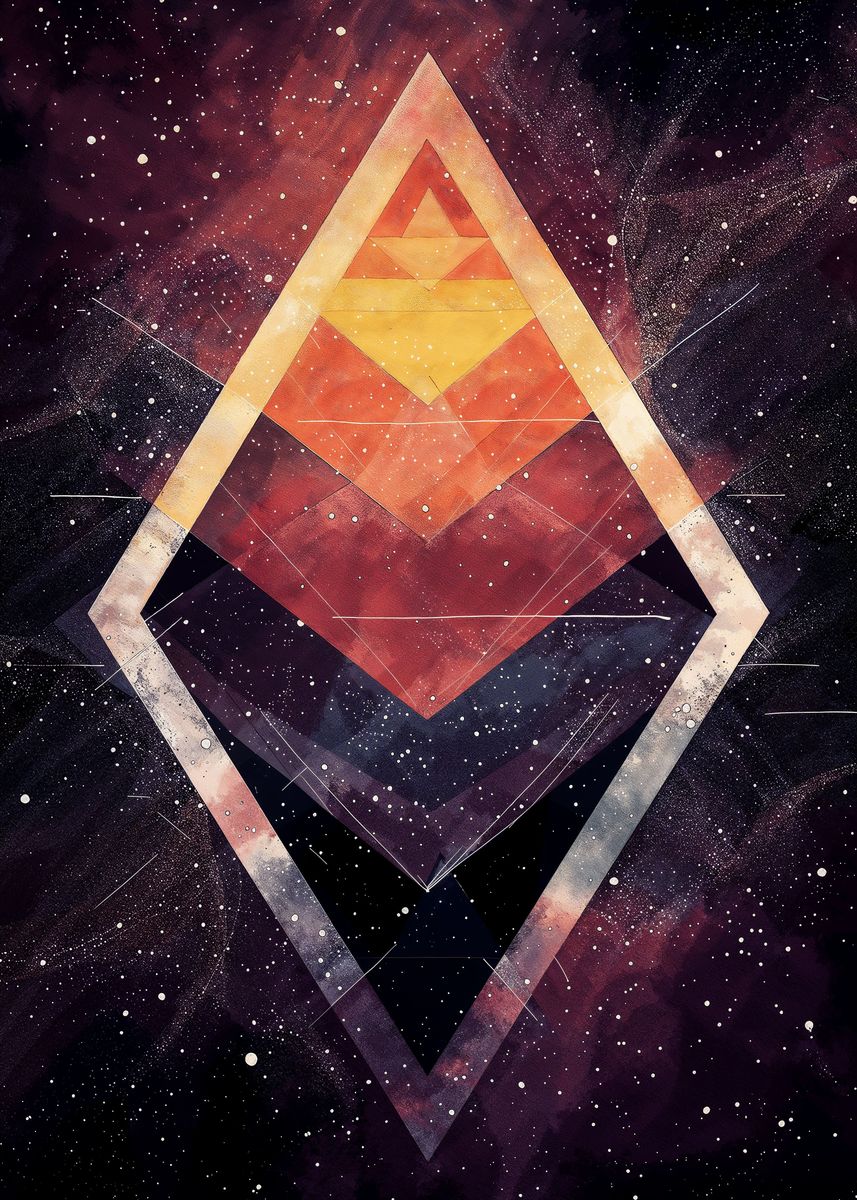 'Cosmic Diamond' Poster, picture, metal print, paint by Katsu | Displate