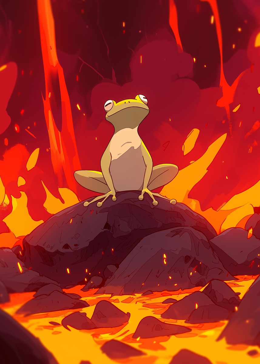 'Frog of the apocalypse ' Poster, picture, metal print, paint by ...