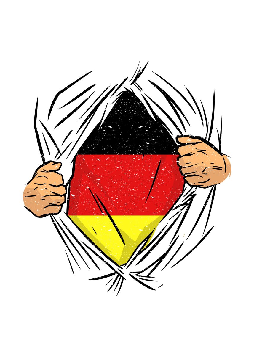 'German Patriot Superhero' Poster, picture, metal print, paint by ...