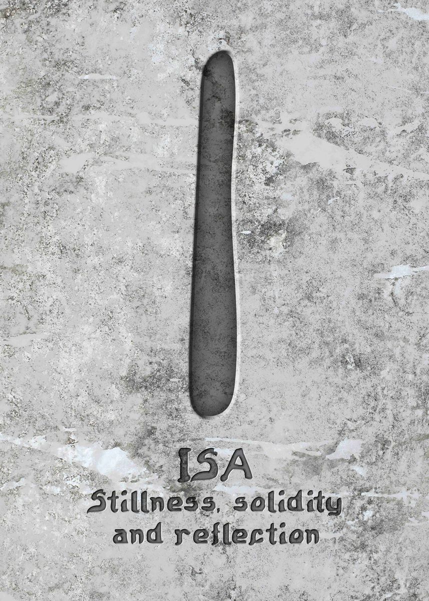 'Isa Rune Symbol' Poster, picture, metal print, paint by ...