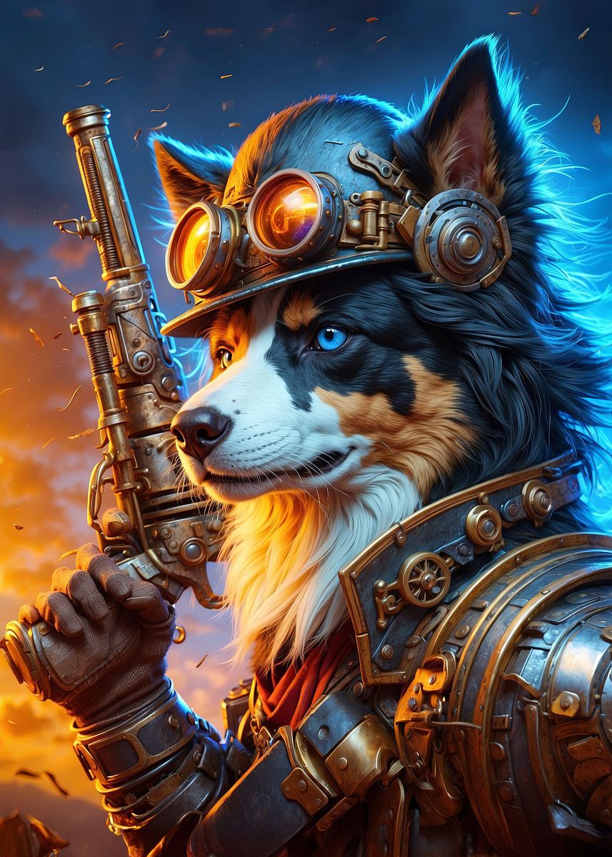 'Clockwork Guardian' Poster, picture, metal print, paint by Michael ...