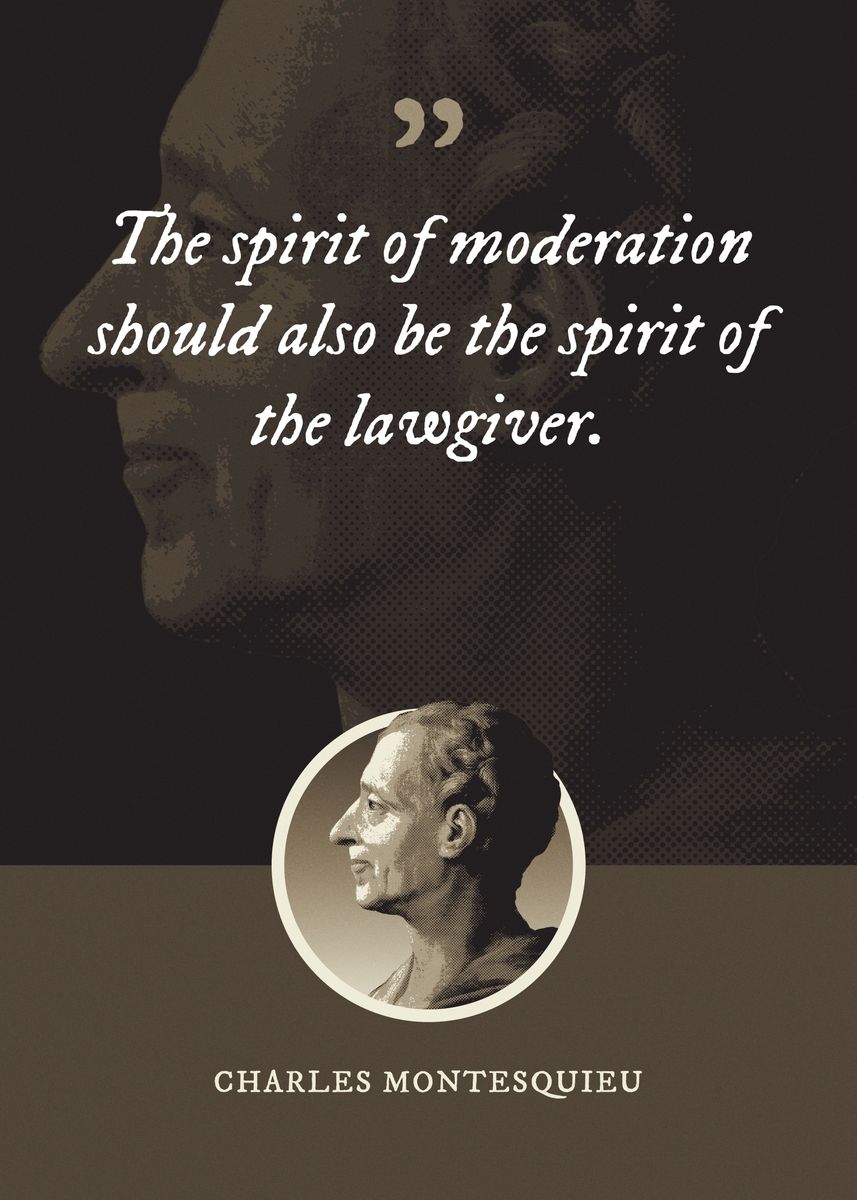 'The spirit of moderation' Poster, picture, metal print, paint by ...