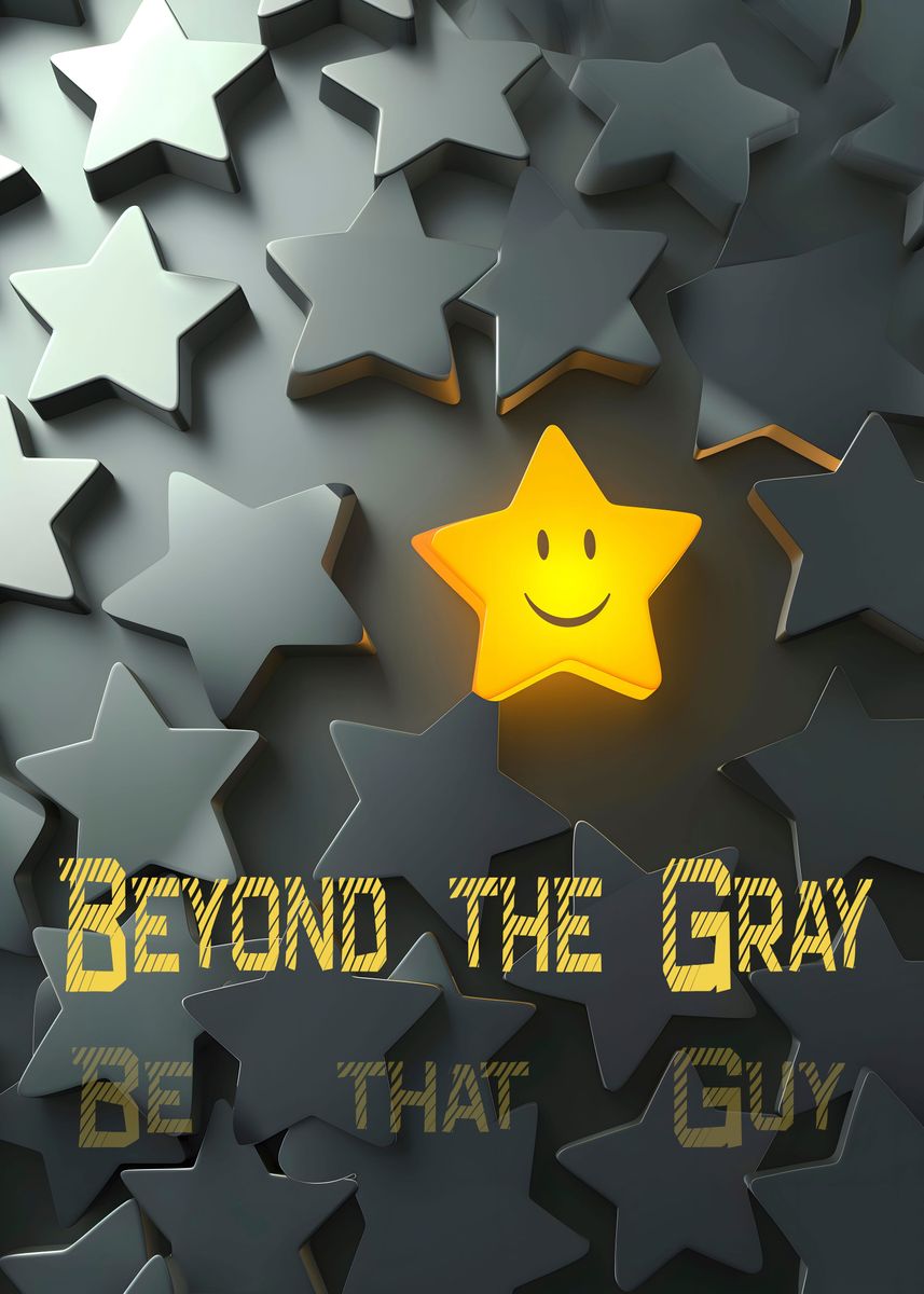 'Beyond the Gray' Poster, picture, metal print, paint by Vendzi | Displate