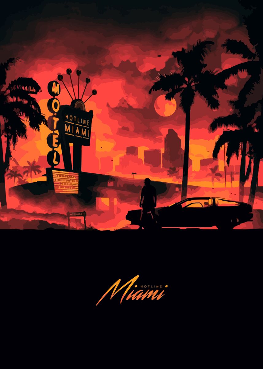 'Hotline Miami' Poster, picture, metal print, paint by albran karan ...