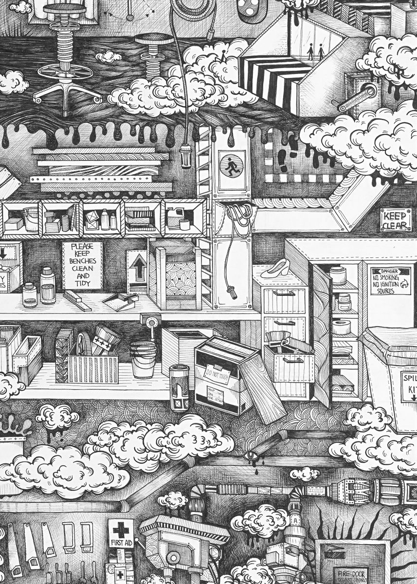 'Workshop III' Poster, picture, metal print, paint by Crab Apple Studio ...