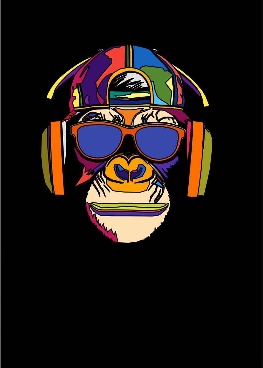 'Animals Rapper pop art' Poster, picture, metal print, paint by CANDD ...