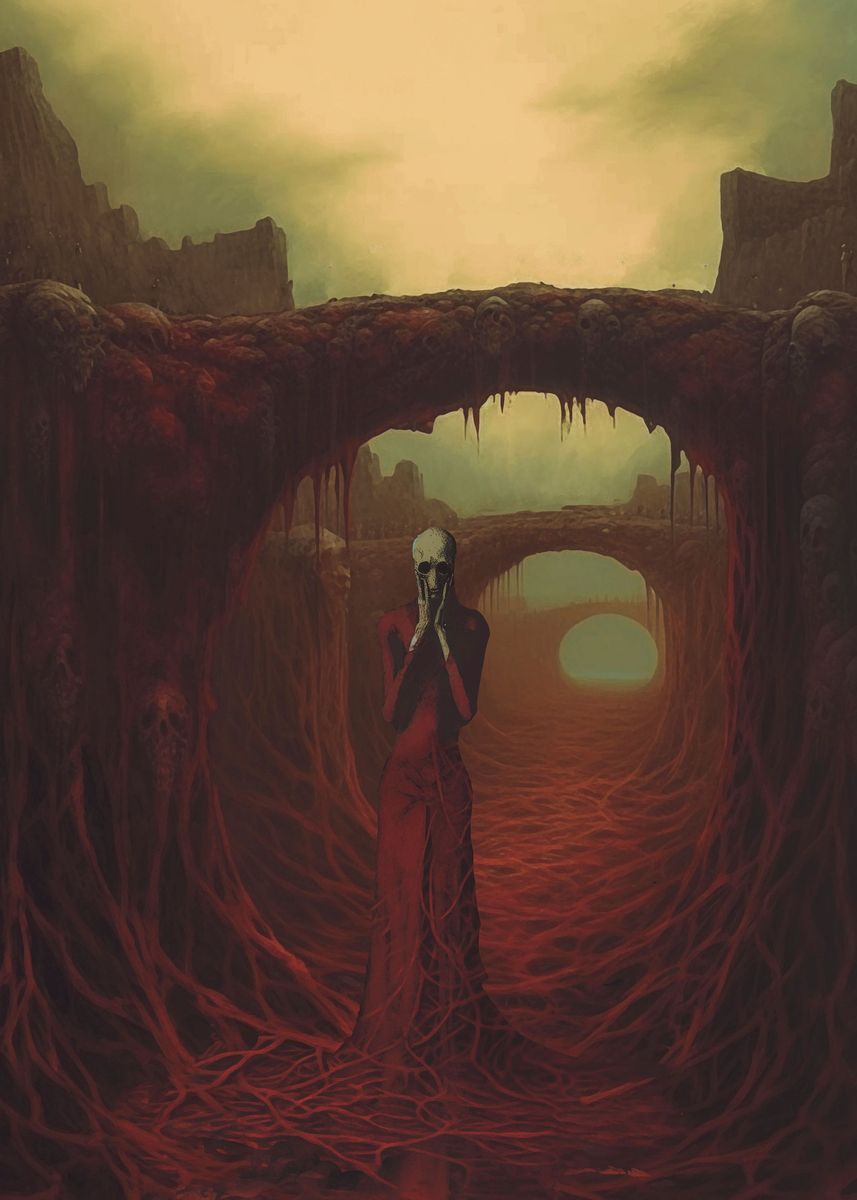 'Velvet Scream' Poster, picture, metal print, paint by AndrejZT | Displate