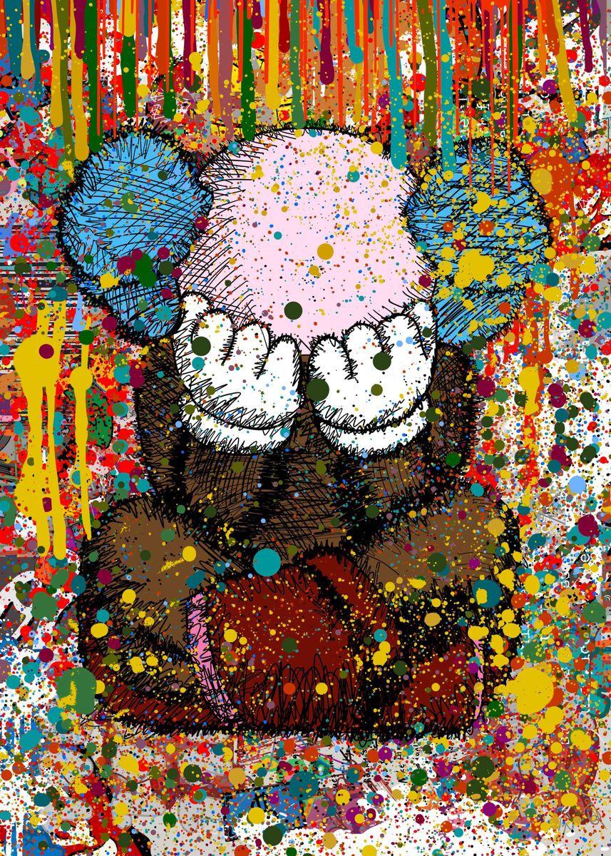 'Abstract graffiti kaws' Poster, picture, metal print, paint by Biopic ...