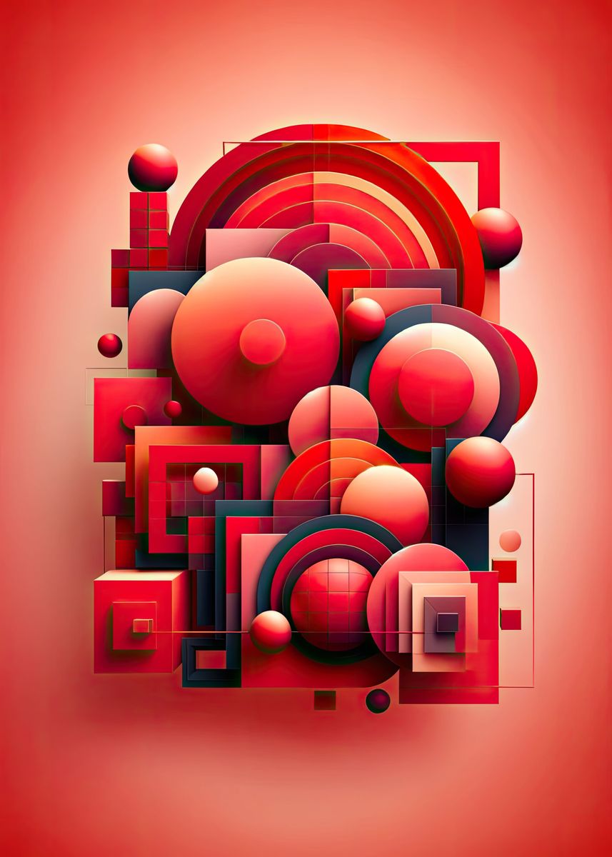 'Dynamic Sphere Collage' Poster, picture, metal print, paint by Markus ...