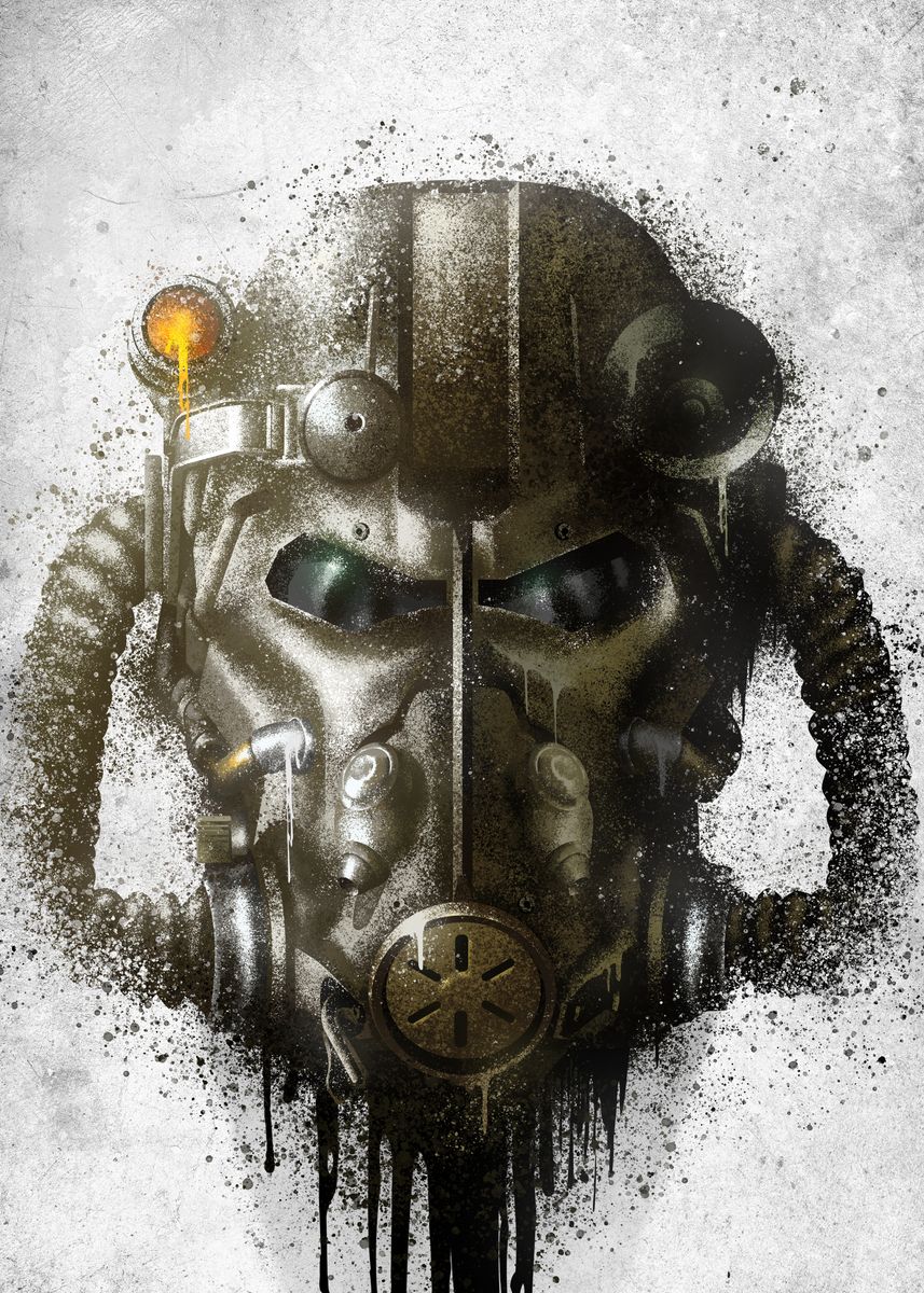 'Power Armor T-60' Poster, picture, metal print, paint by Fallout ...