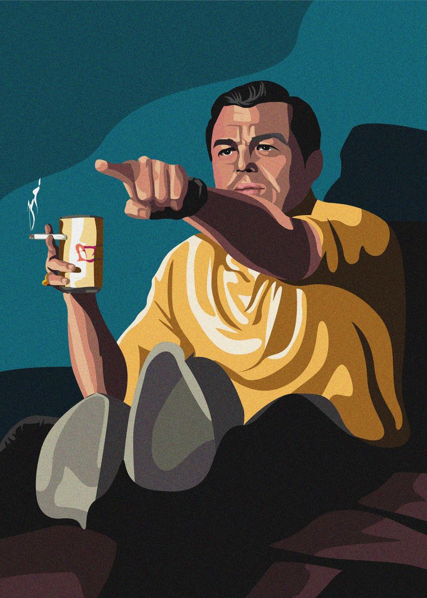 'leo point at tv meme' Poster, picture, metal print, paint by Ziartz ...