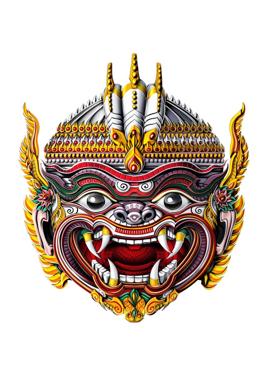 'Cambodian Khmer Hanuman' Poster, picture, metal print, paint by ...