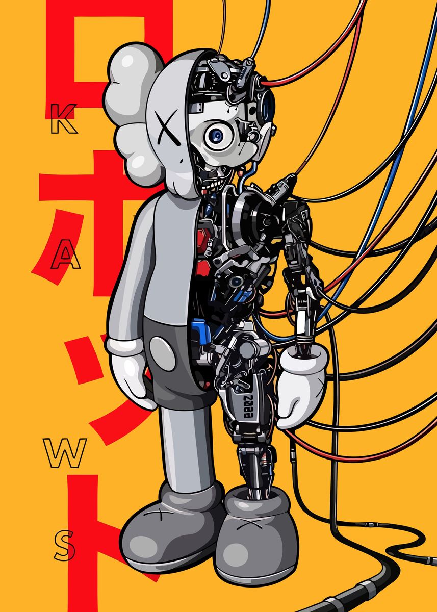 'Kaws' Poster, picture, metal print, paint by Razu Matubbor | Displate