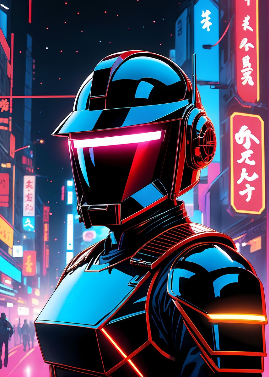 'Neon Shadow' Poster, picture, metal print, paint by Ruins Poster ...