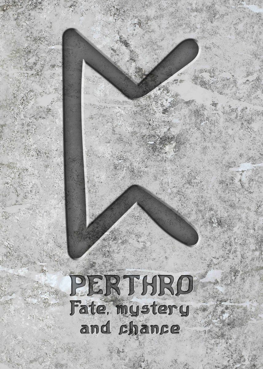'Perthro Rune Symbol' Poster, picture, metal print, paint by ...