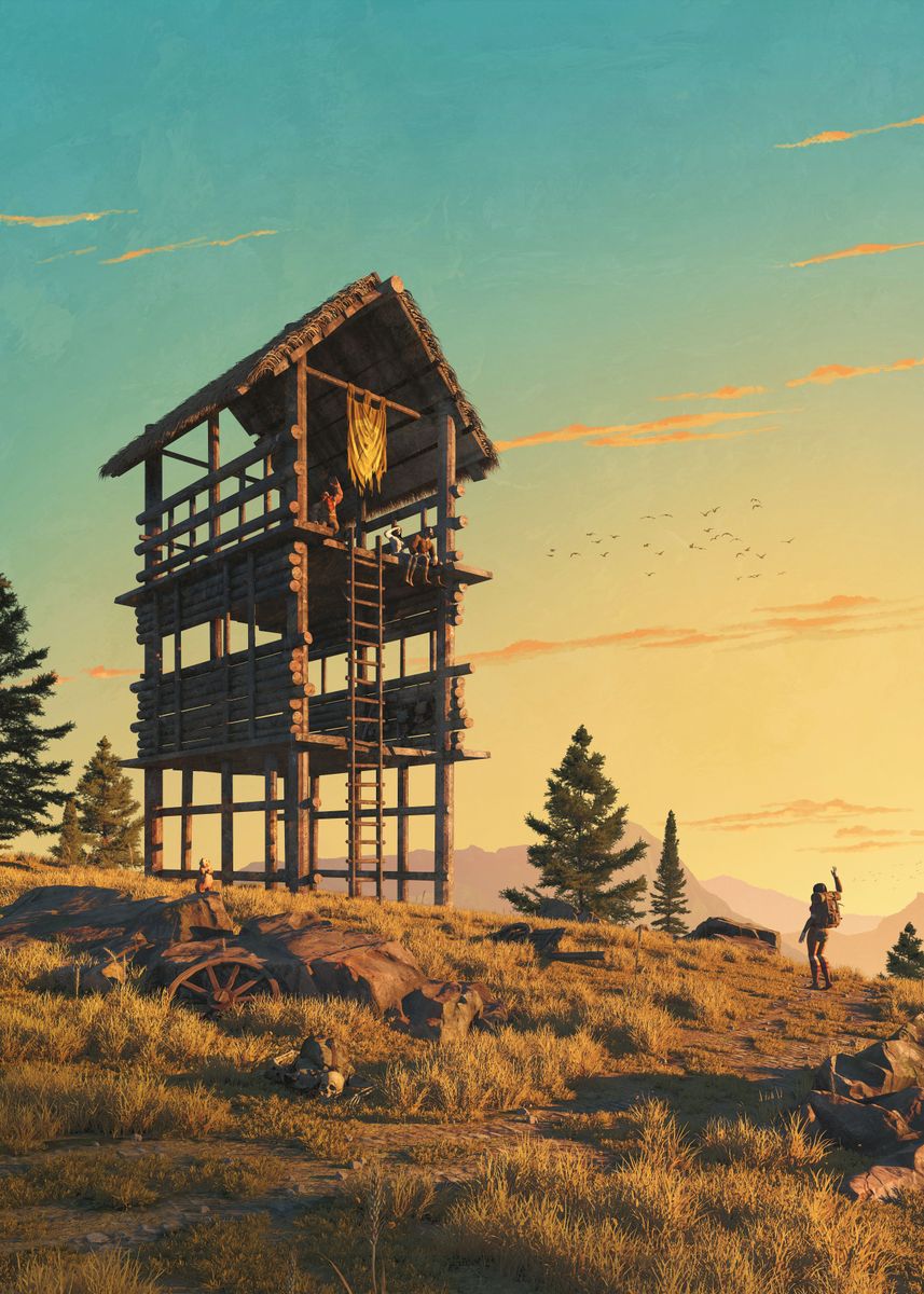 'The Watchtower' Poster, picture, metal print, paint by dreamwalker ...