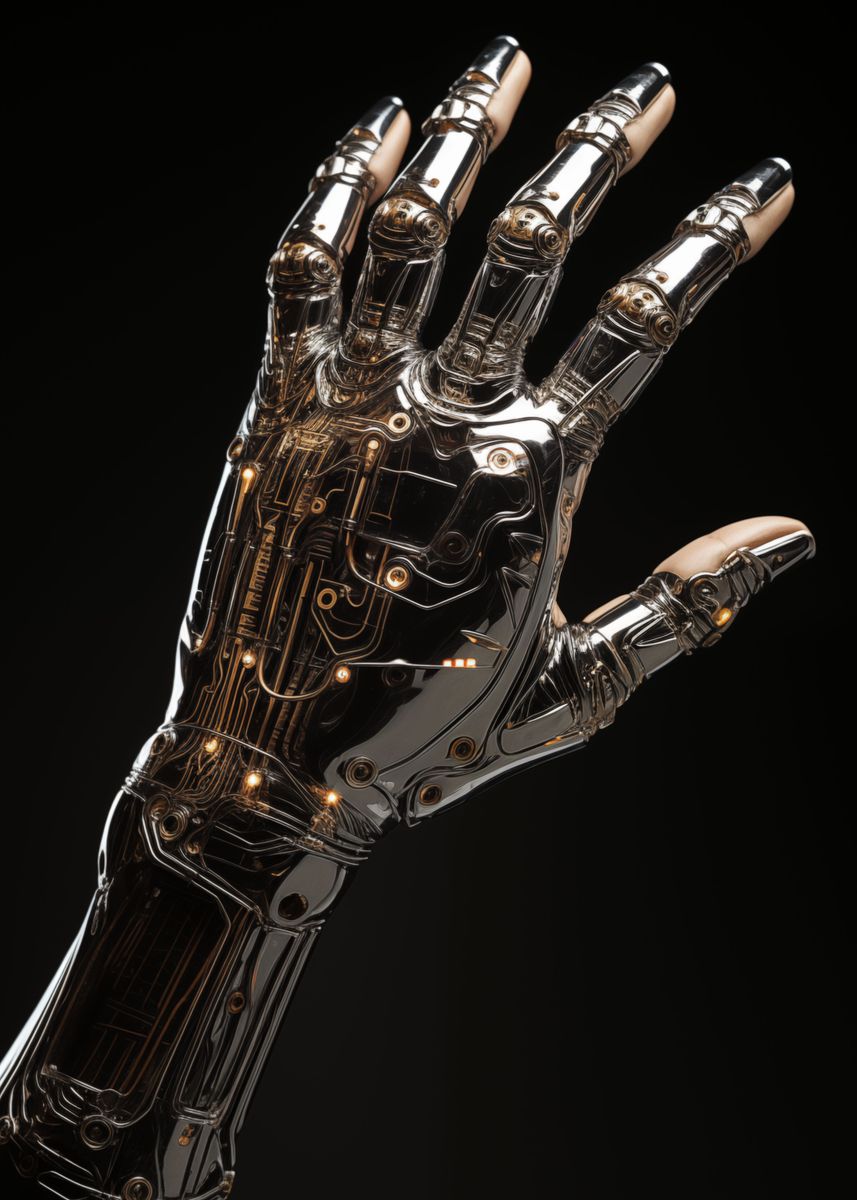 'Robotic Hand' Poster, picture, metal print, paint by Christian Mueller ...