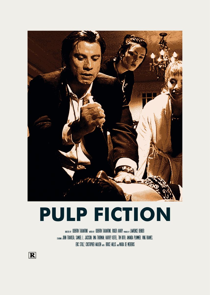 'pulp fiction' Poster, picture, metal print, paint by The Artnesia ...