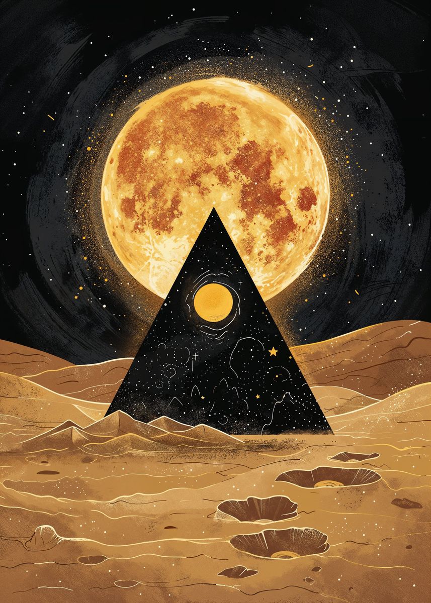 'Celestial Mirage' Poster, picture, metal print, paint by Katsu | Displate