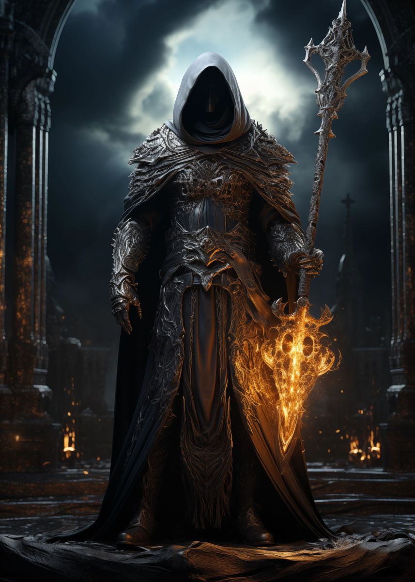 'Mysterious Death Lord' Poster, picture, metal print, paint by Elysian ...