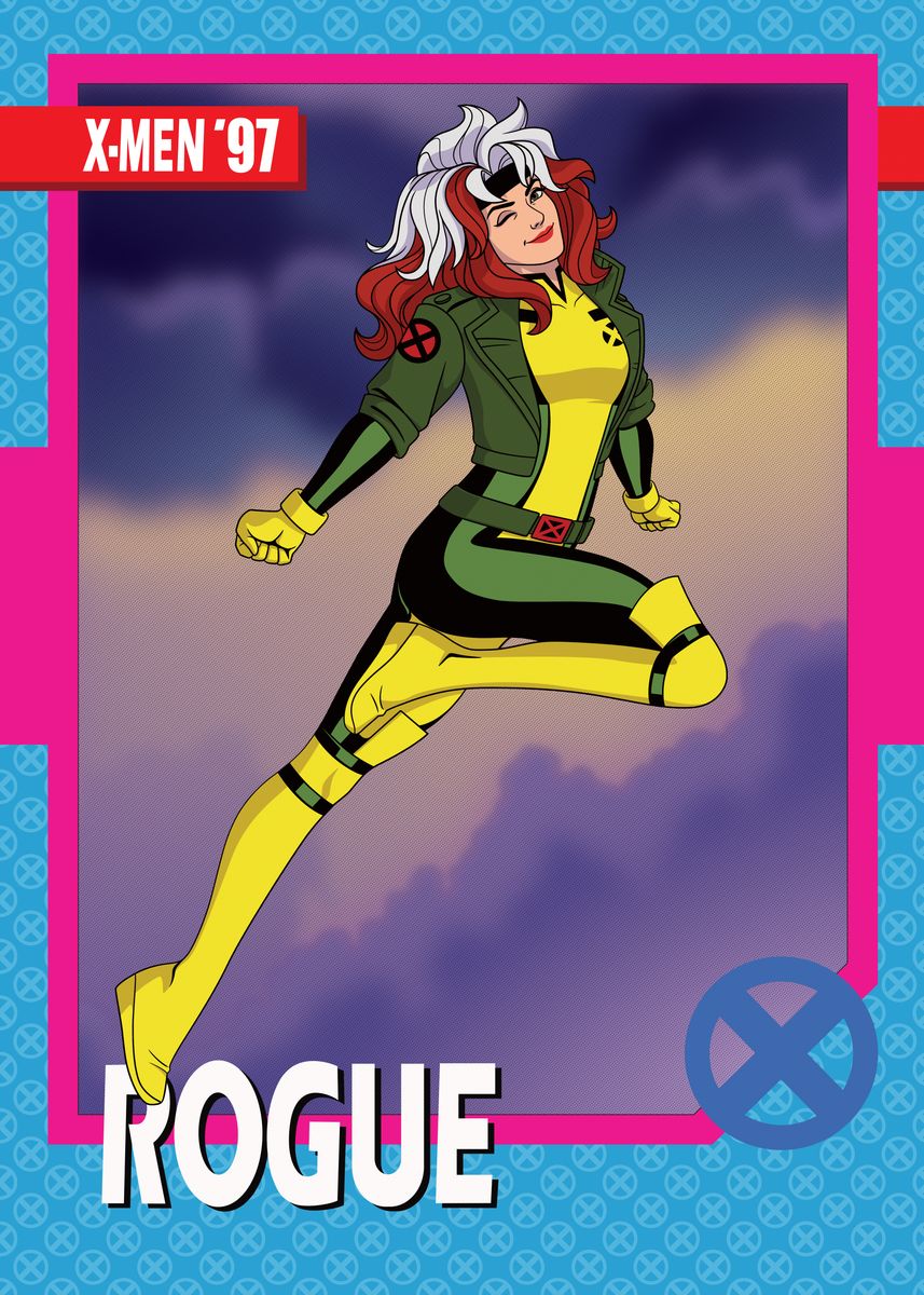 'Rogue 97 Trading Card' Poster, picture, metal print, paint by Marvel ...