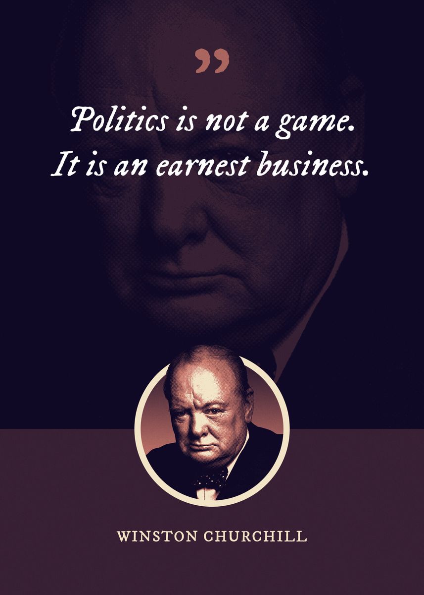 'Politics is not a game' Poster, picture, metal print, paint by ...