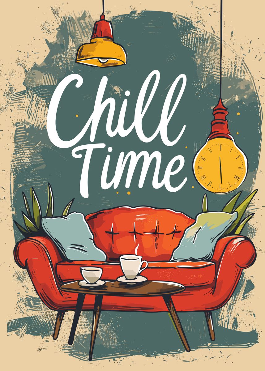 'Get some Time Off the Work' Poster, picture, metal print, paint by ...