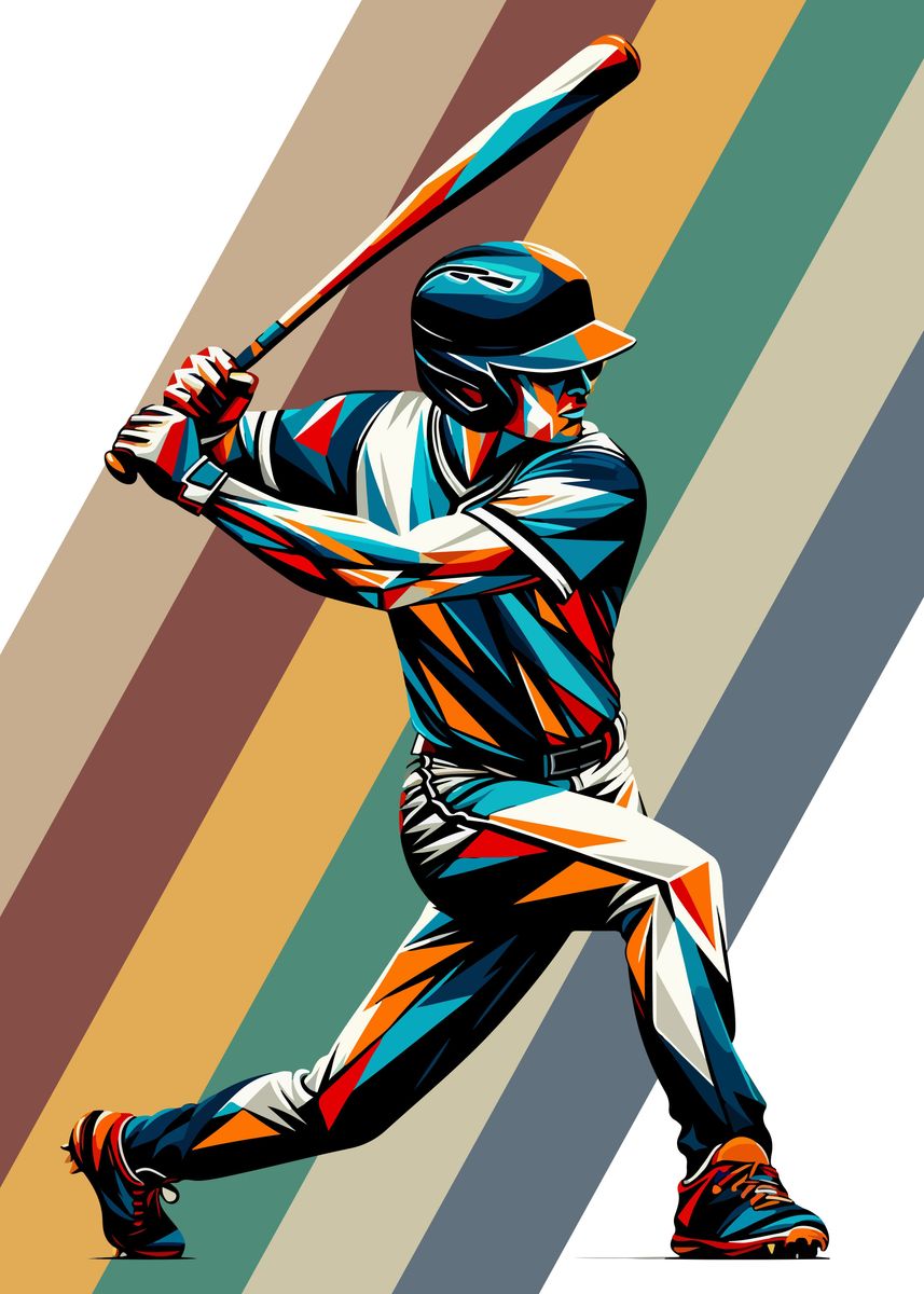 'baseball wpap pop art ' Poster, picture, metal print, paint by du ...