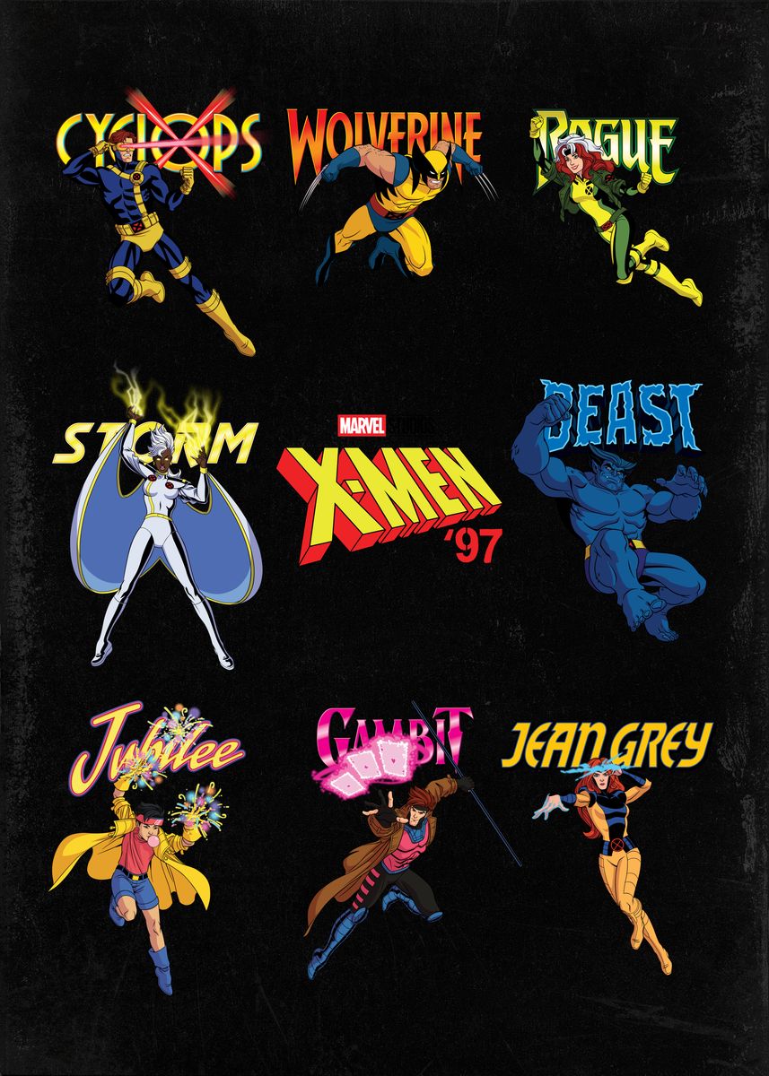 'X-Men 97 Team logos' Poster, picture, metal print, paint by Marvel ...