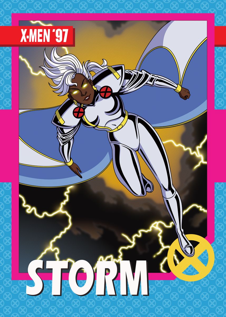 'Storm 97 Trading Card' Poster, picture, metal print, paint by Marvel ...