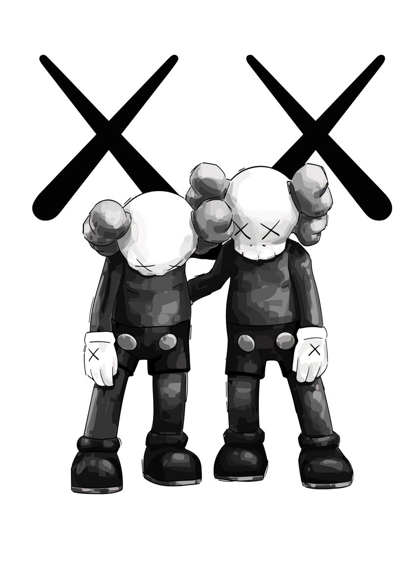 'Kaws' Poster, picture, metal print, paint by Razu Matubbor | Displate