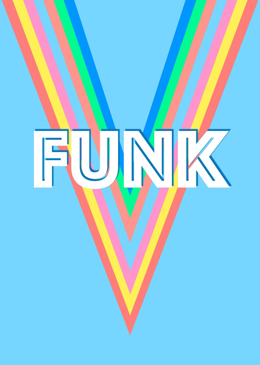 'Funk' Poster, picture, metal print, paint by Adam Regester | Displate