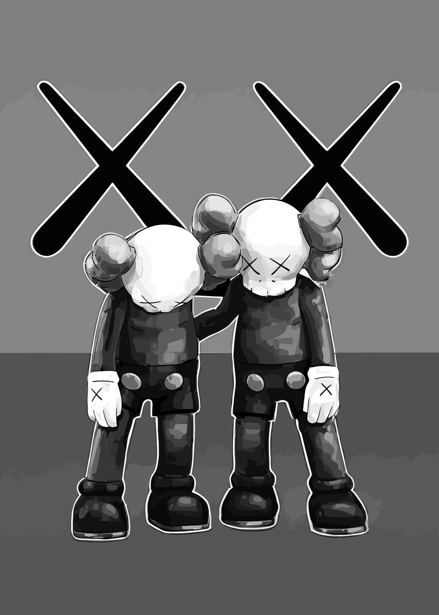 'Kaws' Poster, picture, metal print, paint by Razu Matubbor | Displate