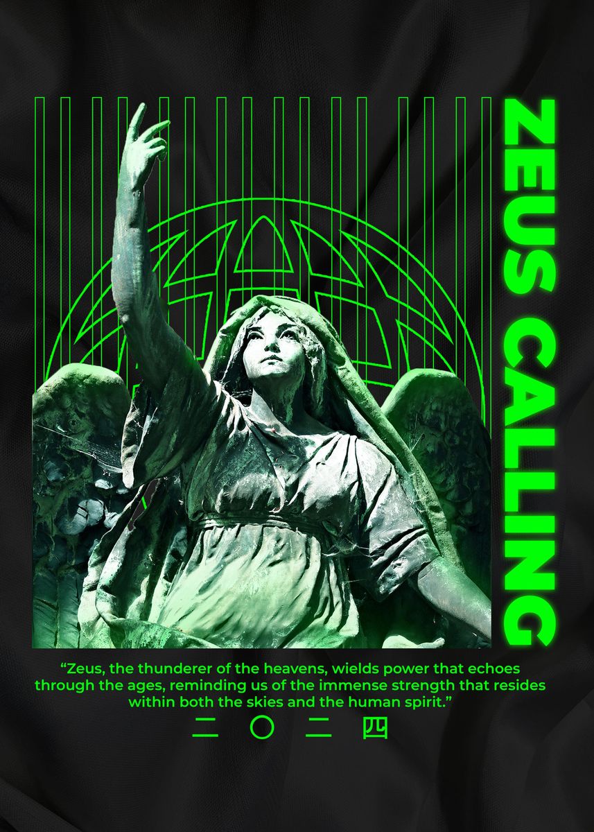 'Zeus Calling' Poster, picture, metal print, paint by Colorize Studio ...