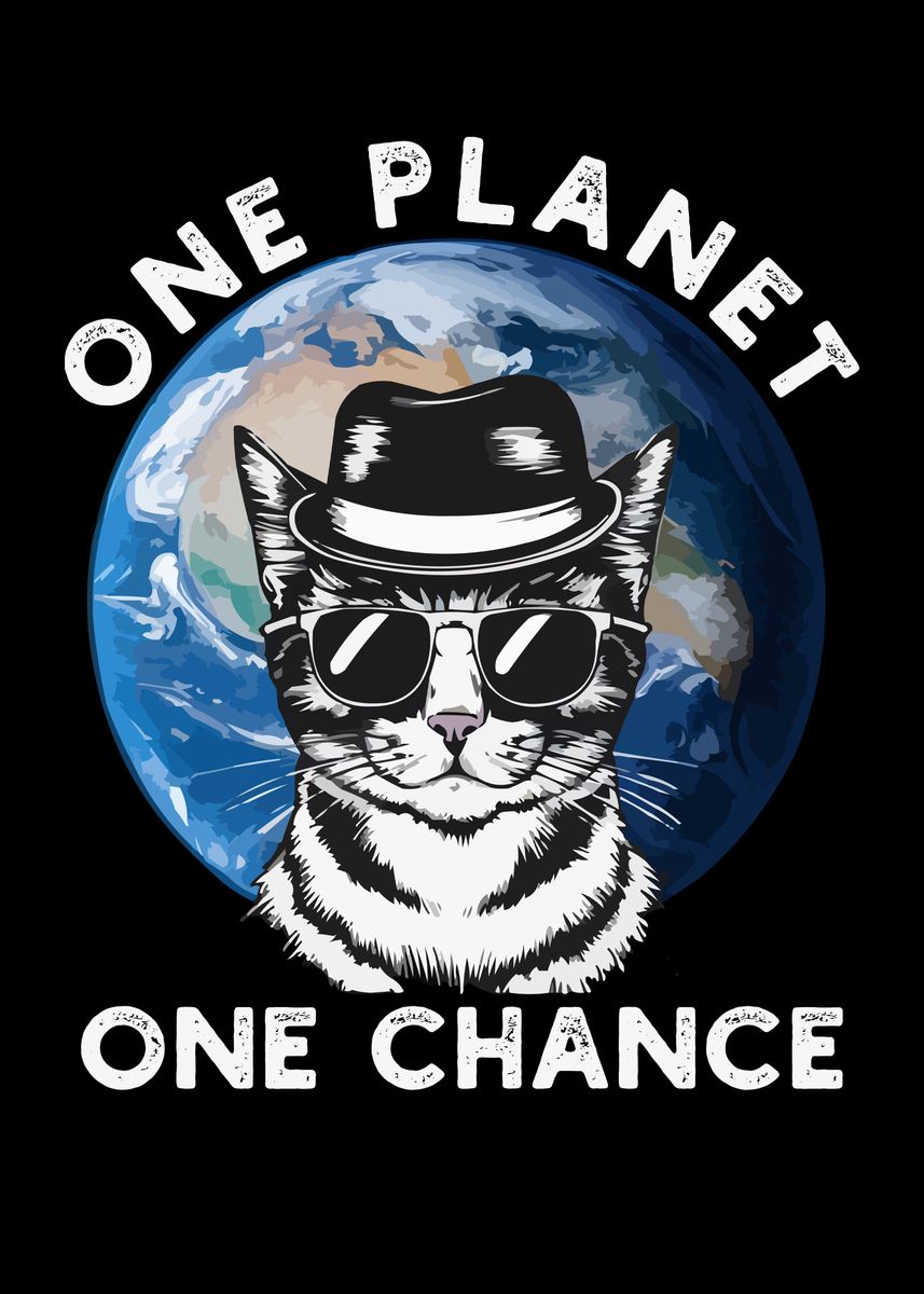 'One Planet One Chance' Poster, picture, metal print, paint by Silvie ...