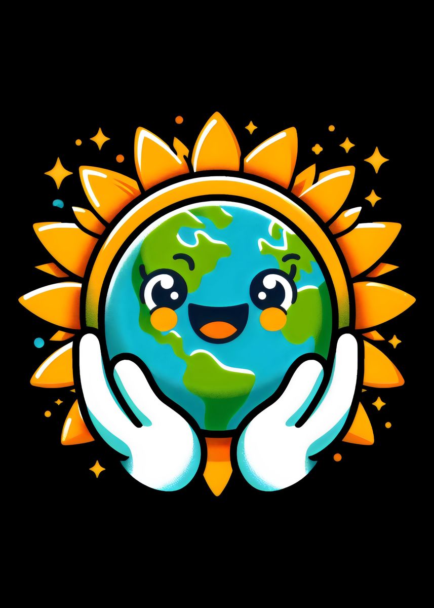 'Sunny Earth Day' Poster, picture, metal print, paint by Silvie Art ...
