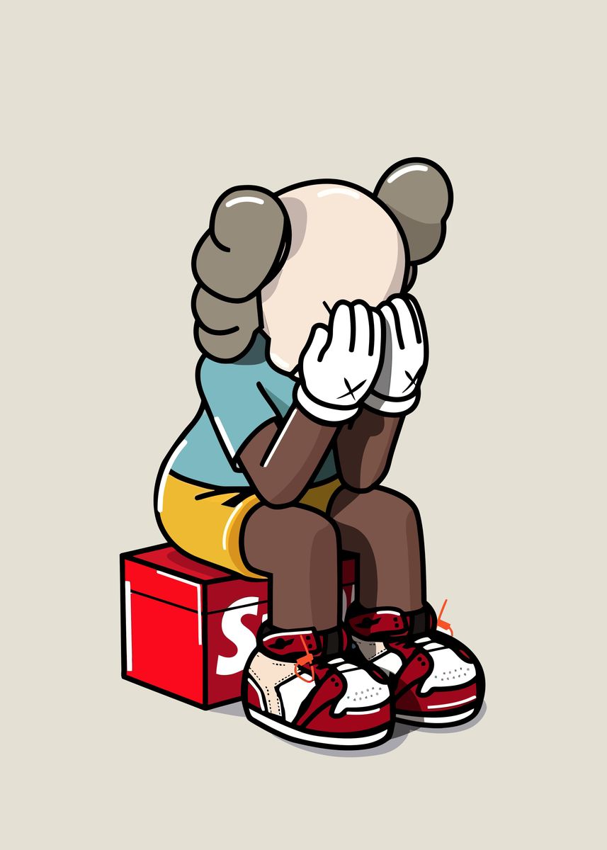 'Kaws' Poster, picture, metal print, paint by Razu Matubbor | Displate