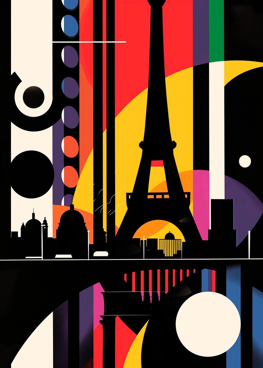 'Paris XII' Poster, picture, metal print, paint by Nicholas VK | Displate