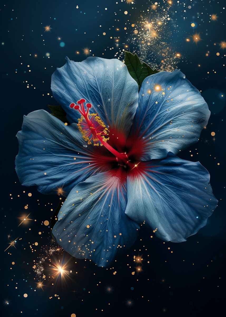 'Hibiscus Flower' Poster, picture, metal print, paint by ELYussArt ...