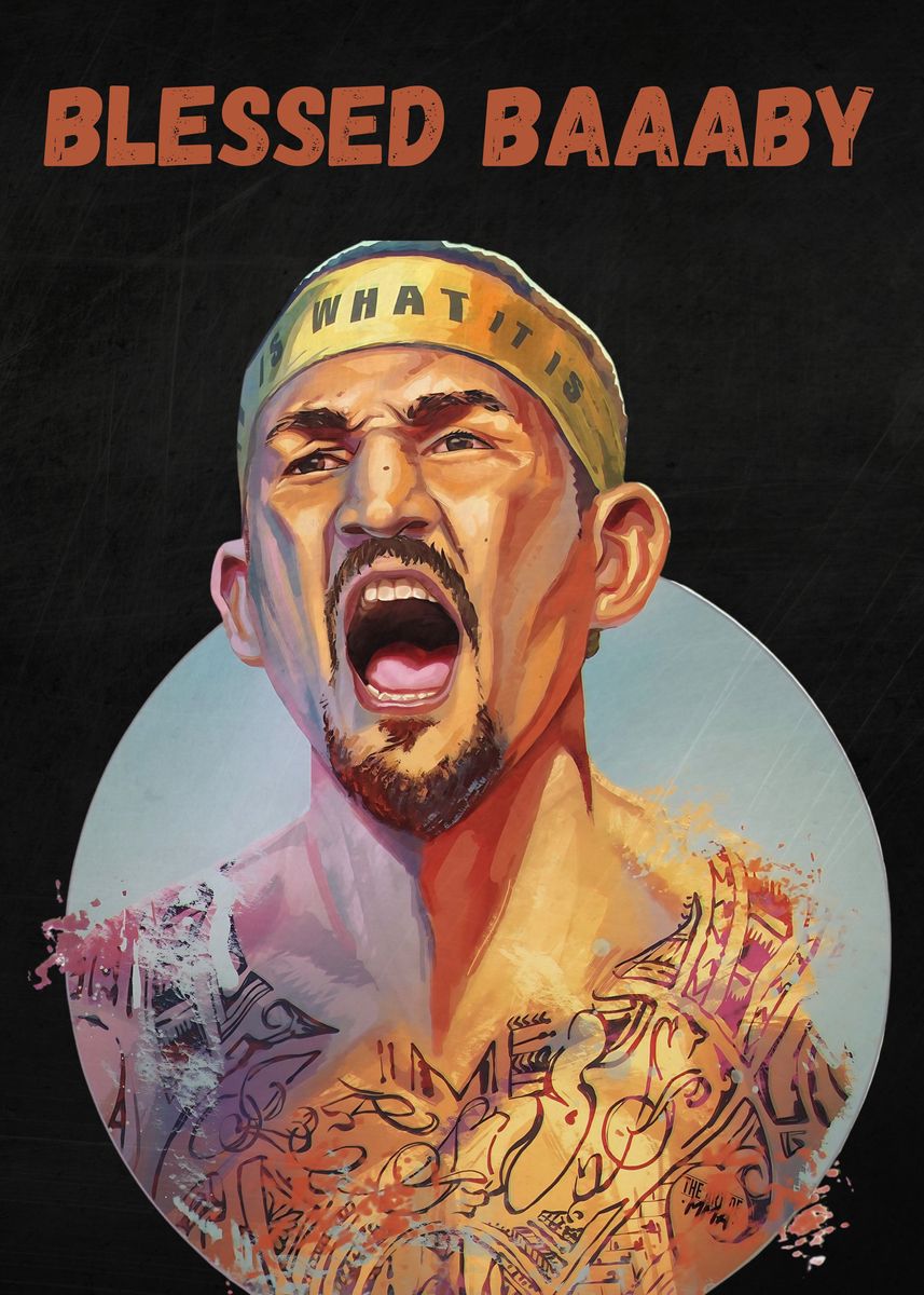 'Max Blessed Holloway mma' Poster, picture, metal print, paint by metro ...