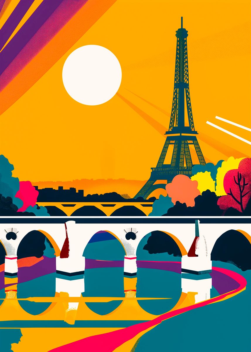 'Paris IX' Poster, picture, metal print, paint by Nicholas VK | Displate