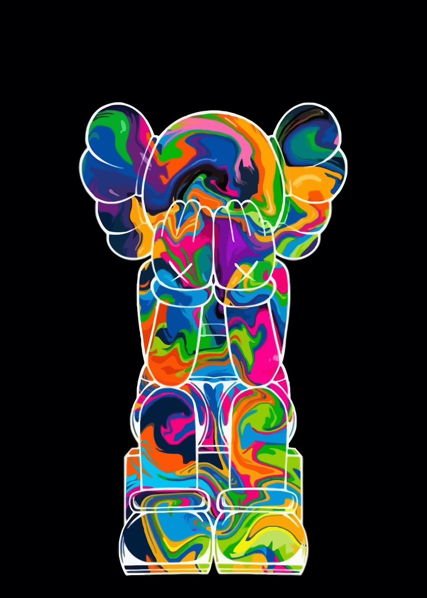 'Kaws graffiti' Poster, picture, metal print, paint by BB Creative ...