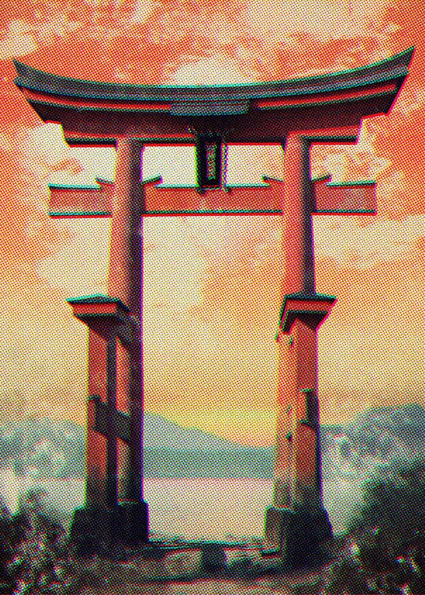 'Asian Gate' Poster, picture, metal print, paint by Fanth | Displate